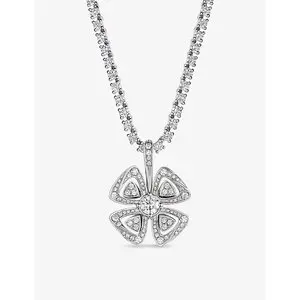 BVLGARI Fiorever 18ct White-gold And Diamond Necklace - Silver
