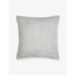 THE WHITE COMPANY Brompton Hand-quilted Small Cotton-blend Cushion Cover 30cm X 50cm - Silvergrey