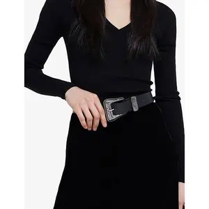 The Kooples Wide Leather Belt