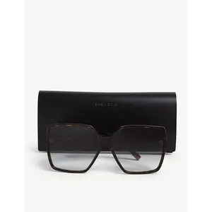 Saint Laurent Betty Square Frame Sunglasses - Brown