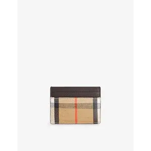 Burberry Highlands Coated-canvas Card Case - Sand