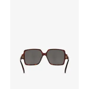 Celine Acetate Square Frame Sunglasses - Brown