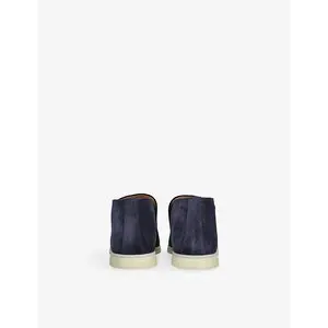 AURELIEN Suede City Loafers - Navy