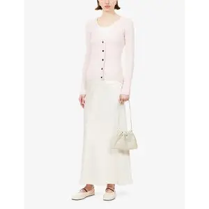 Max Mara V-neck Wool And Cashmere Cardigan - Pink