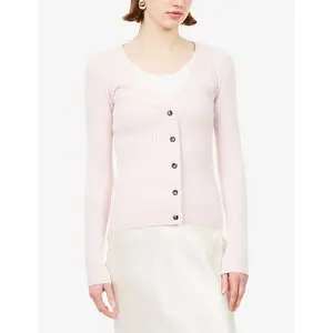 Max Mara V-neck Wool And Cashmere Cardigan - Pink
