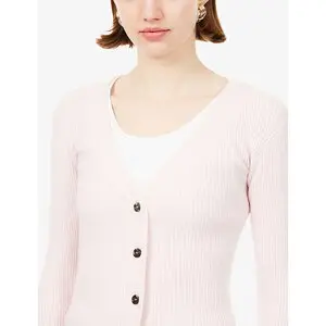 Max Mara V-neck Wool And Cashmere Cardigan - Pink