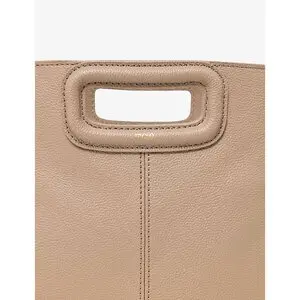 Maje Grained-leather Cross-body Bag - Mole
