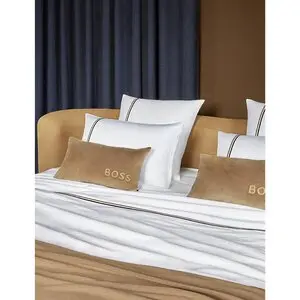 BOSS Blinea Stripe-print Cotton Pillowcase 50cm X 75cm