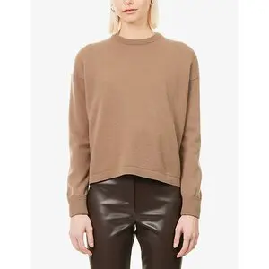 Max Mara Boxy-fit Wool And Cashmere-blend Jumper - Mud