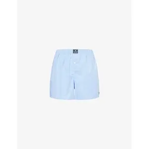 Polo Ralph Lauren Gingham Relaxed-fit Cotton Boxers - Light Blue