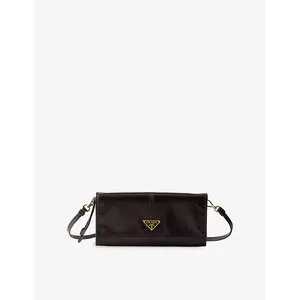 Prada Logo-embellished Leather Wallet - Brown