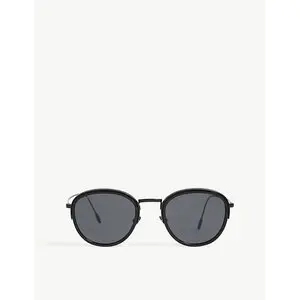 Giorgio Armani Ar6068 Round-frame Sunglasses - Black