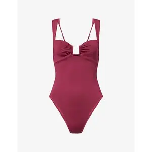 AWAY THAT DAY Away That Day Cannes Balconette High-Leg Swimsuit Cassis