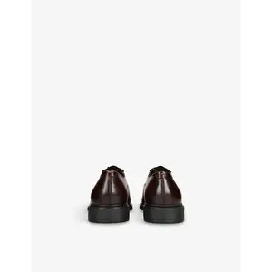 Santoni Leather Oxford Shoes - Brown