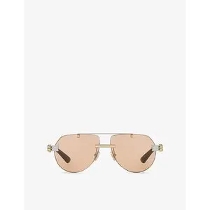 Bottega Veneta Aviator-frame Sunglasses - Silver
