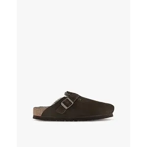 BIRKENSTOCK Boston Shearling-lined Suede Clogs - Mocca
