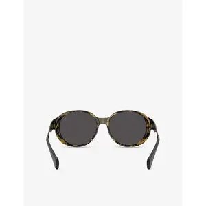 Moncler Round Frame Metal Sunglasses