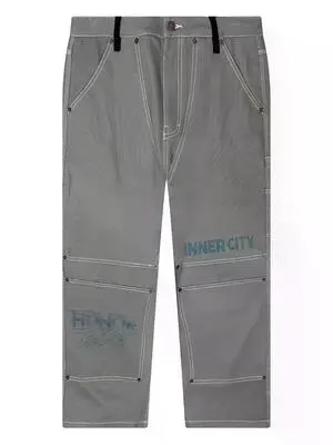 HONOR THE GIFT Logo-print Cropped Trousers