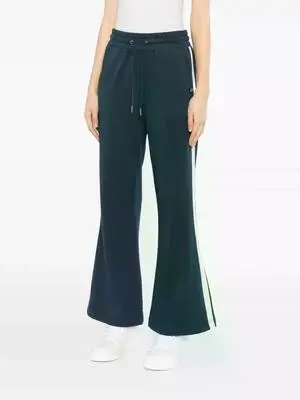 AGNES B. Drawstring Flare-leg Track Pants With Side Stripe Detail
