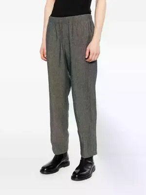 Barena Venezia Elasticated Waistband Linen Trousers - Grey