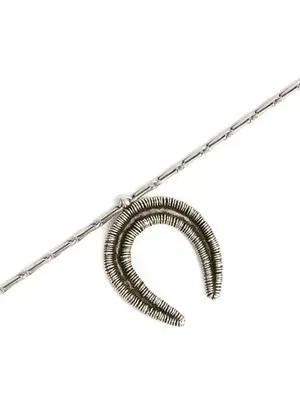 Isabel Marant Étoile Byrne Engraved Horseshoe Pendant Necklace - Silver