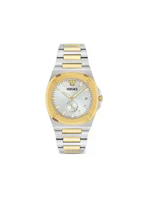 Versace Antares Greek Key Watch - Silver