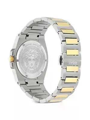 Versace Antares Greek Key Watch - Silver