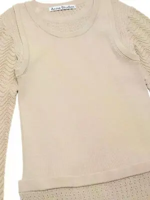Acne Studios Ribbed Long Sleeve Midi Dress
