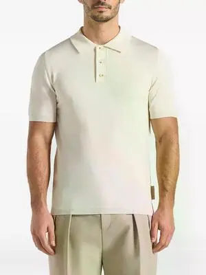 Manière De Voir Luxe Knitted Polo Top - Neutrals