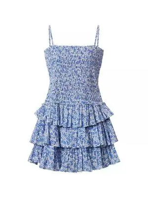 MARANT ETOILE Elodie Floral Print Tiered Dress - Blue