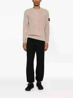 Stone Island Logo-patch Waffle Knit Sweater