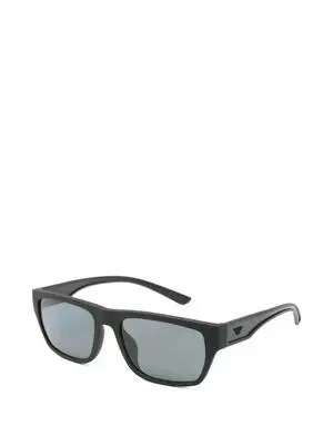 Emporio Armani Rectangle Frame Sunglasses With Logo Detail