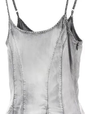 DIESEL® Pleated Mini Dress - Grey