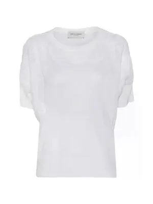 ERMANNO FIRENZE Lace Short-sleeve Top - White