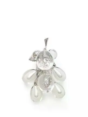 YVMIN Teddy Bear Drop Earring - Silver