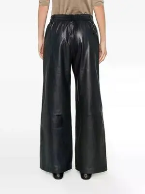 UTZON Elasticated Waist Leather Trousers