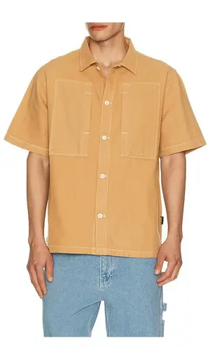 STAN RAY Short Sleeve Painter Shirt In . Also - Brown