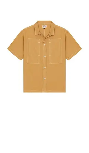 STAN RAY Short Sleeve Painter Shirt In . Also - Brown