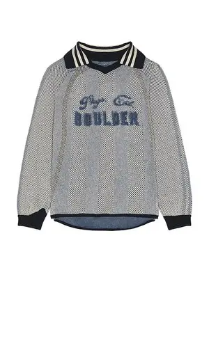 ISA BOULDER Athletic Stripe Sweater - Blue