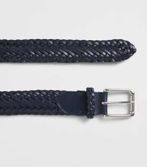 Ralph Lauren Purple Label Braided Leather Belt