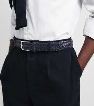 Ralph Lauren Purple Label Braided Leather Belt