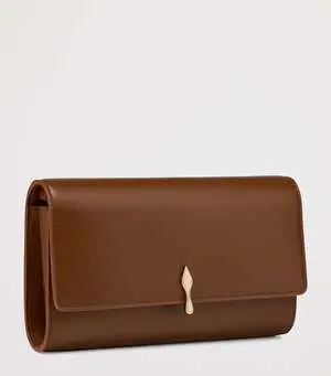 CHRISTIAN LOUBOUTIN Bettina Nappa Leather Chain Wallet - Brown