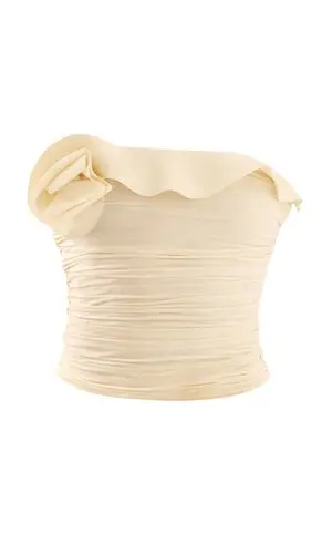 MAYGEL CORONEL Albura Ruched Bandeau Top - Neutral
