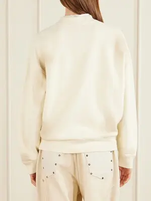 Acne Studios Printed Cotton-jersey Sweatshirt - Neutrals