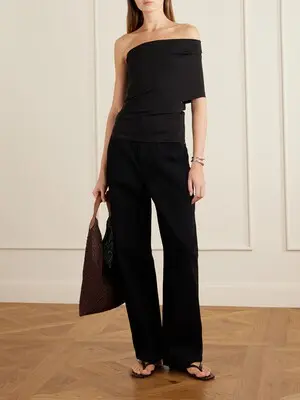 Ossou Lynx One-shoulder Stretch-jersey Top
