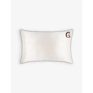Slip Quee Letter-embroidered Silk Pillowcase 51cm X 76cm