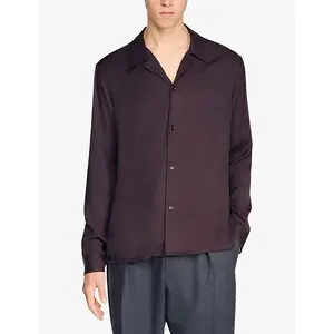 Sandro Spread-collar Woven Shirt - Chocolate
