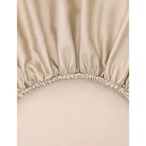 YVES DELORME Triomphe Cotton-sateen Fitted Sheet - Dune