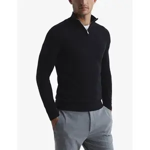 REISS Hall Funnel-neck Merino-wool Jumper