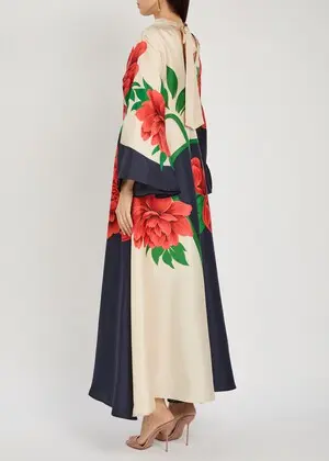 La DoubleJ Magnifico Printed Silk Maxi Dress